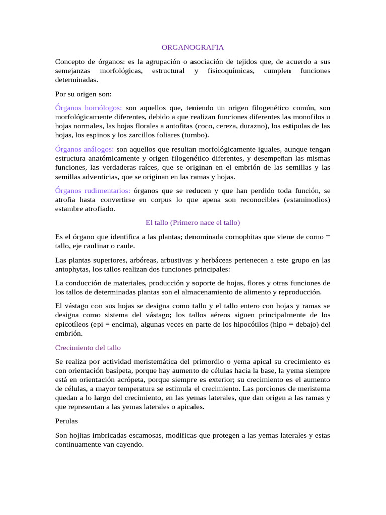 Curso de Botanica, Tema Tallo, Flor y Fruto | PDF | Tallo de la planta ...