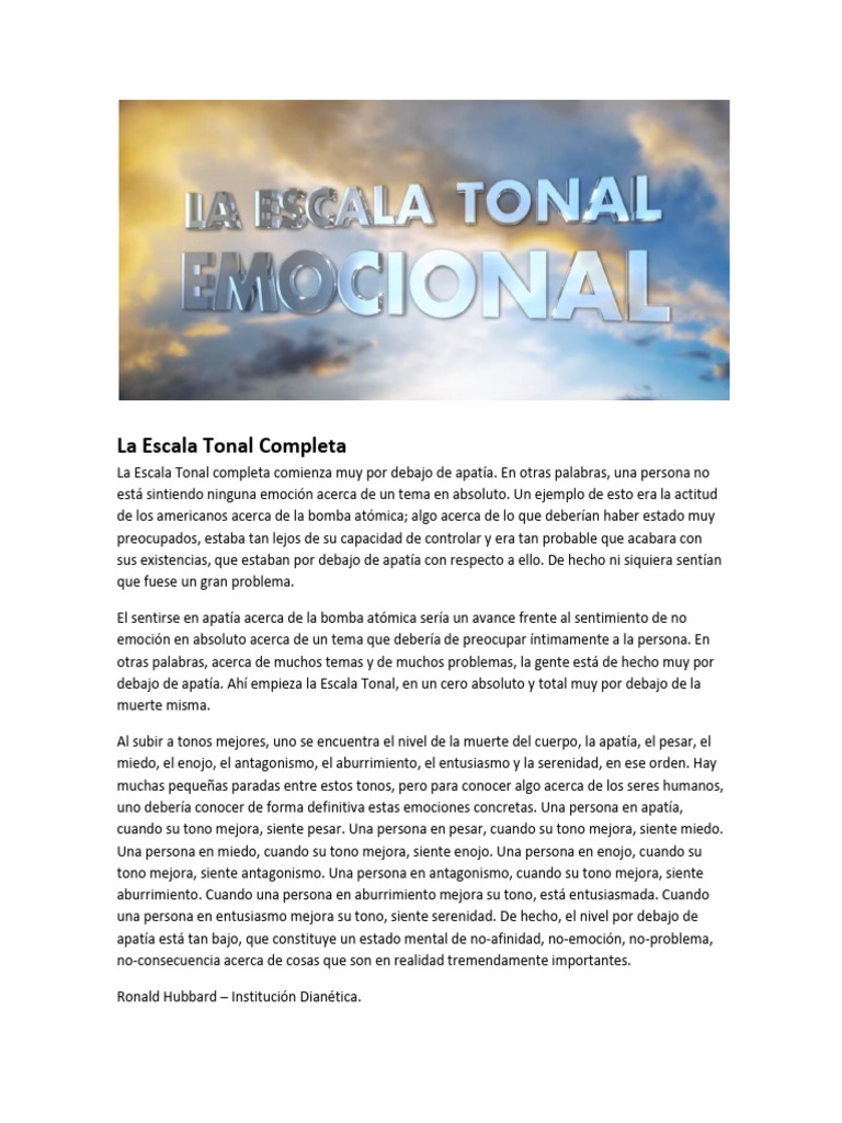 Escala Tonal | PDF | Las emociones | Ira