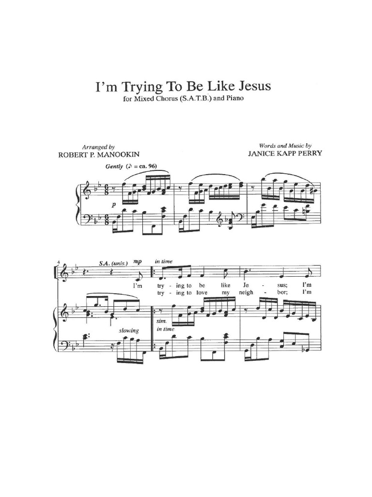 I M Trying To Be Like Jesus | PDF