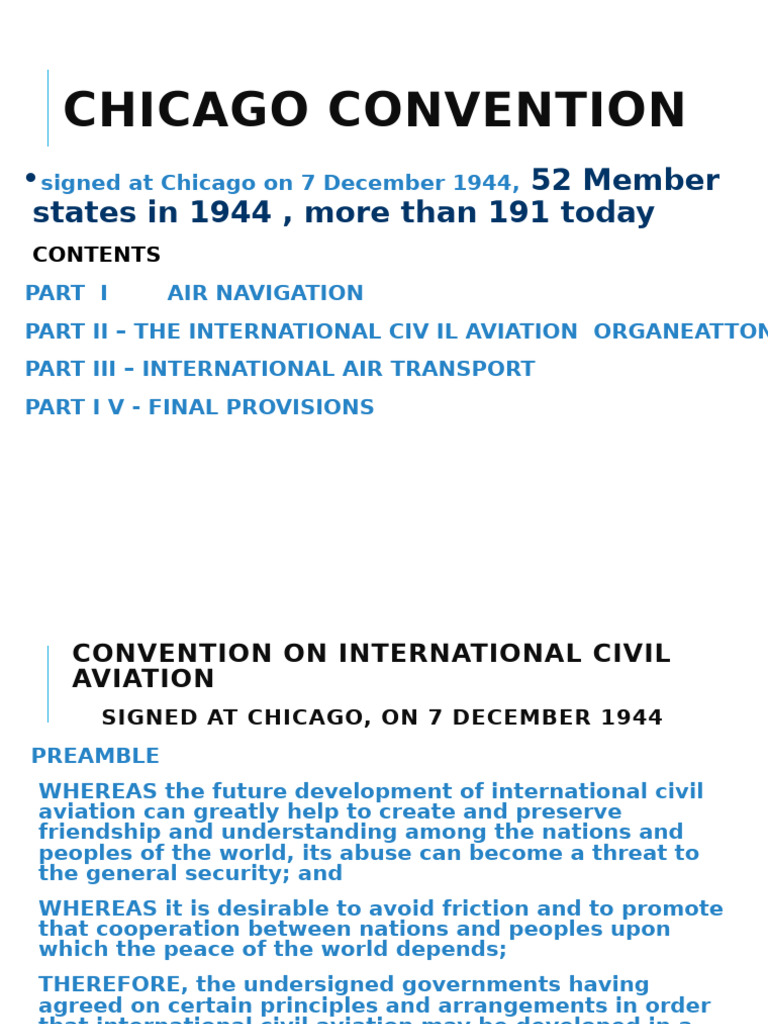 Chicago Convention New | PDF | Aviation | Justice