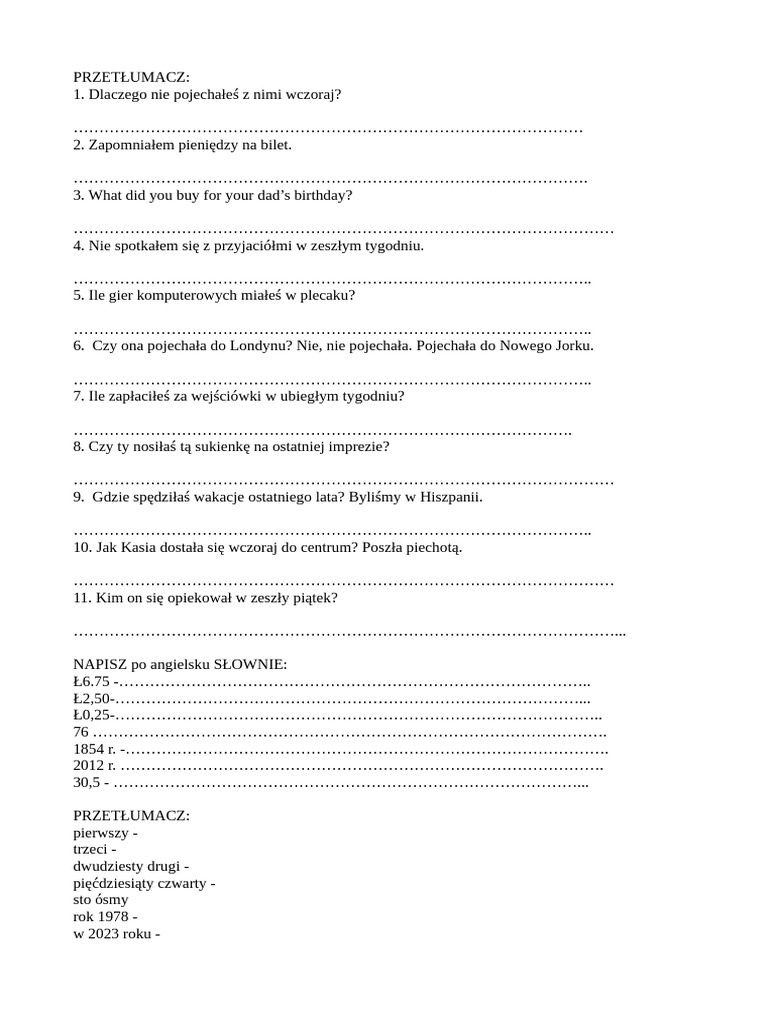 Test Did Cyfry | PDF