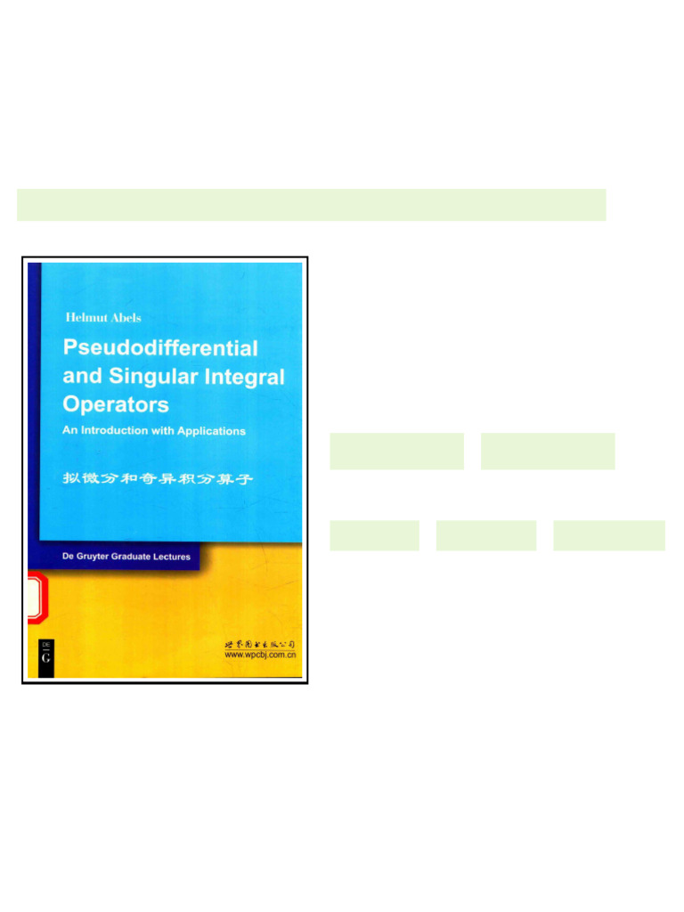 拟微分与奇异积分算子 ebook chapter ready version | PDF