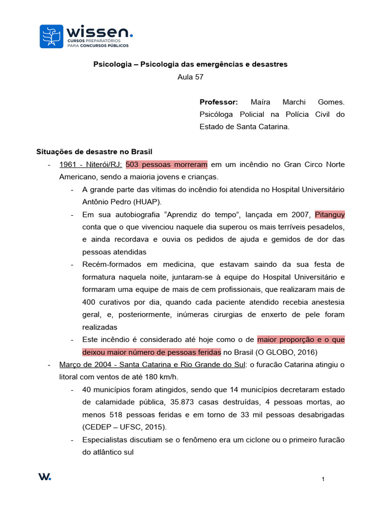 Aula+57+ +Psicologia+Das+Emerg%EAncias+e+Desastres+ +Ma%EDra+Marchi ...