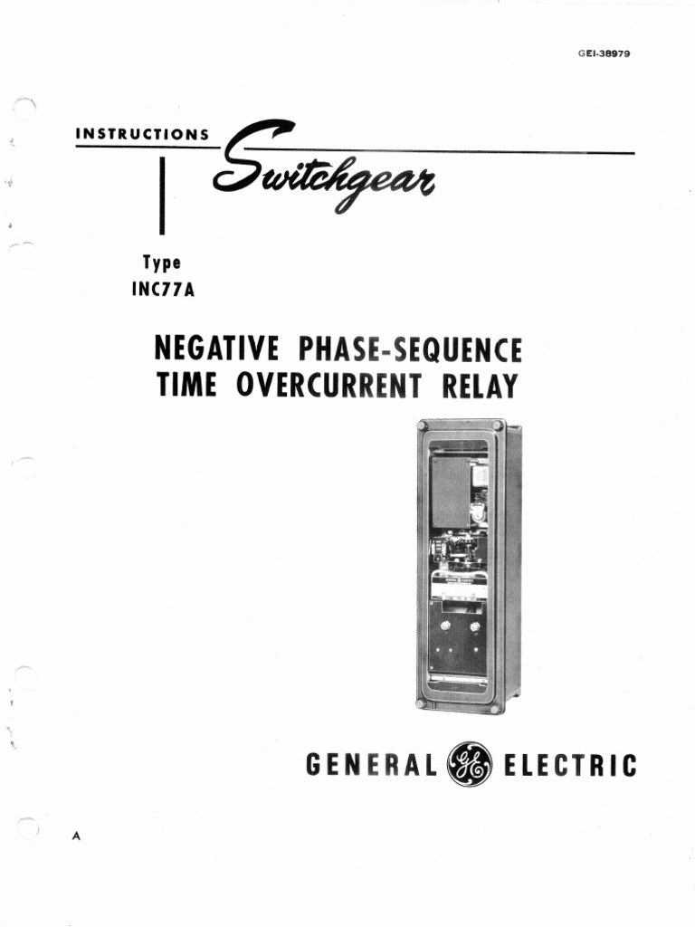 Negative_Phase-Sequence_Time_Overcurrent_Relay_Type_INC77A_GEI-38979 | PDF