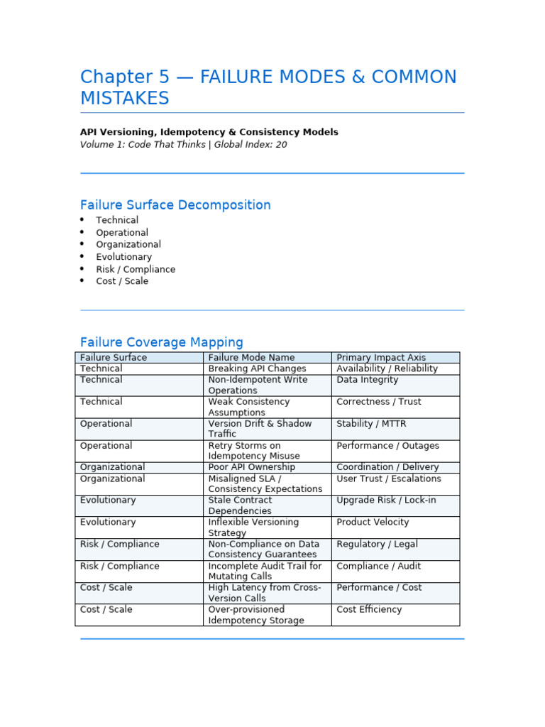20 API Versioning Idempotency Consistency Models Failure Modes and Red ...