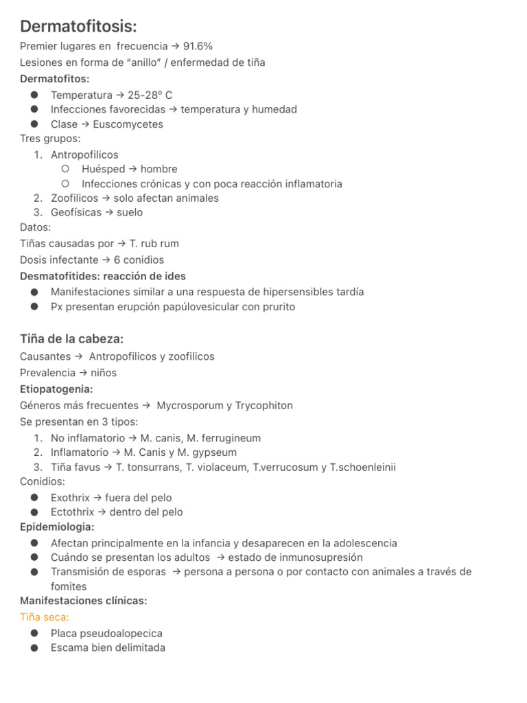 Dermatofitosis | PDF | Condiciones cutáneas | Enfermedades y trastornos ...