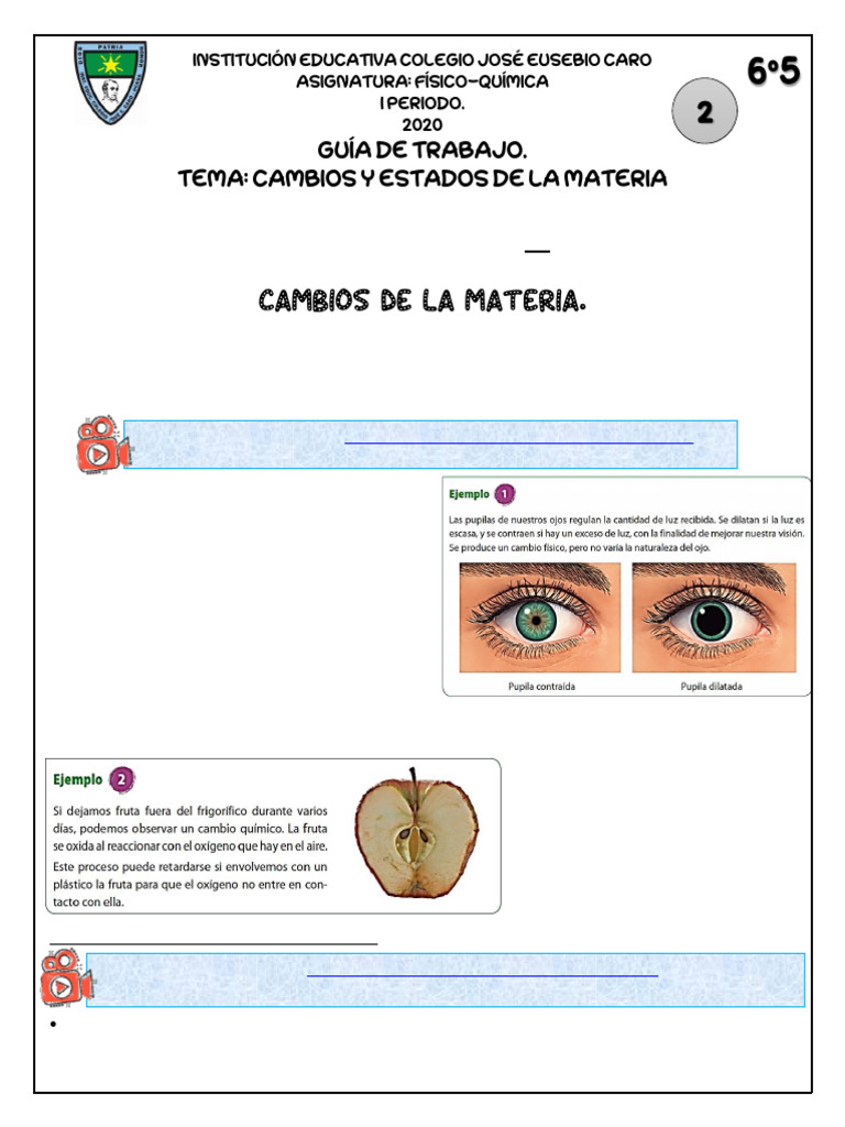Cambios de La Materia | PDF | Congelación | Sustancias químicas
