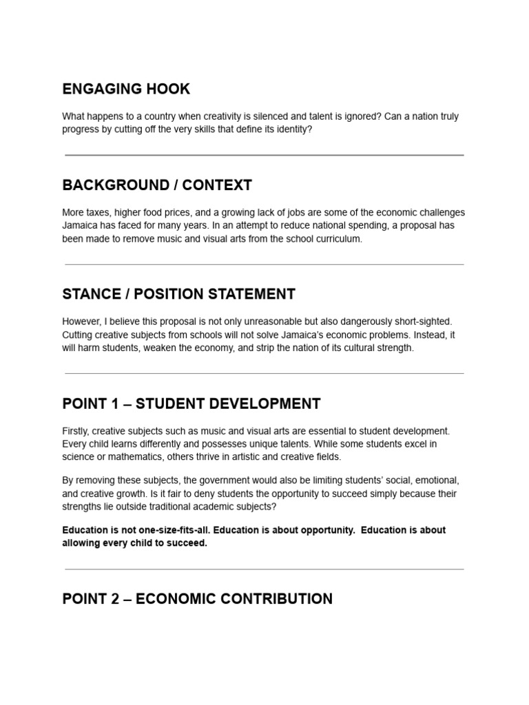 Persuasive Essay Sample | PDF | Jamaica | Economies