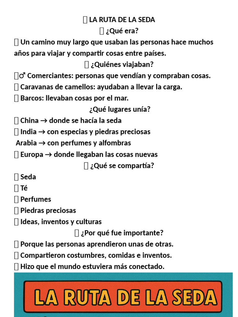 ? LA RUTA DE LA SEDA | PDF