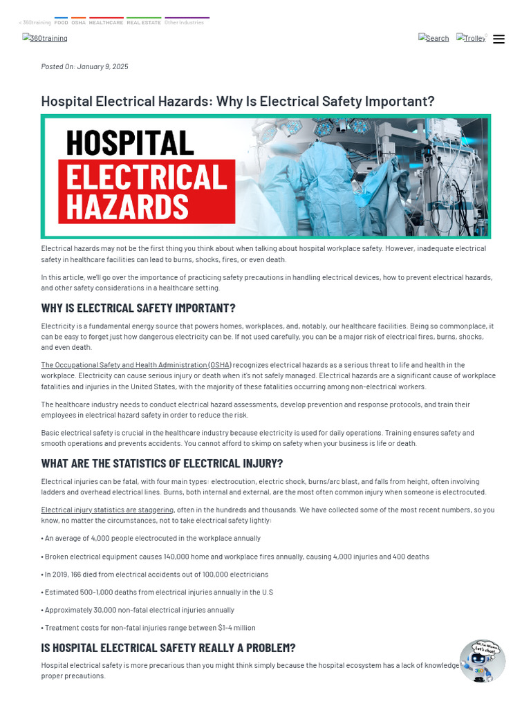 Hospital Electrical Hazards_ Why is Electrical Safety Important | PDF