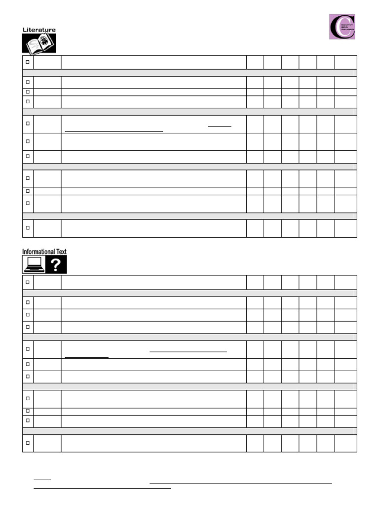 4th Grade Standards Checklist | PDF | Phonics | English Language