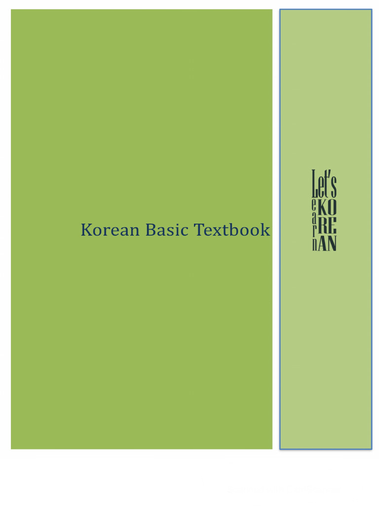 Korean Basic Textbook | PDF