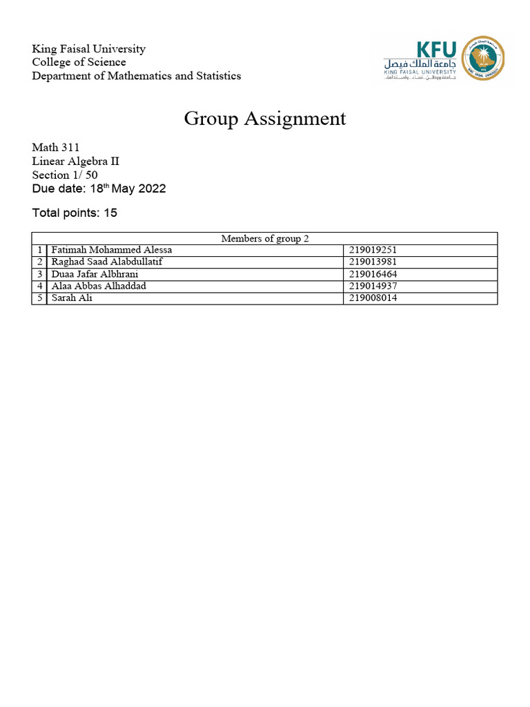 HW of Linear Algebra | PDF | Eigenvalues And Eigenvectors | Mathematical Relations
