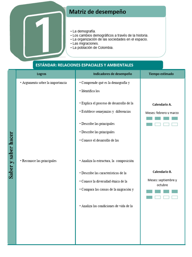 Sociales 8 Matrices de Planeaccion Modificables | PDF | Entorno natural ...