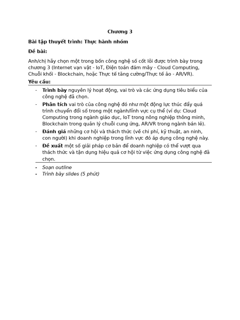 Chapter 3-Group Exercise | PDF