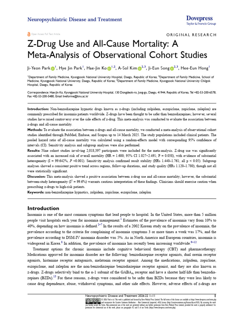 NDT 556191 Z Drug Use and All Cause Mortality A Meta Analysis of Obser ...