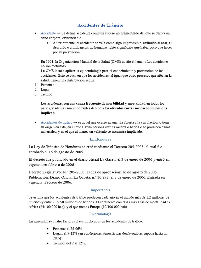 Accidentes de Tránsito | PDF | Accidente de tráfico | Peatonal