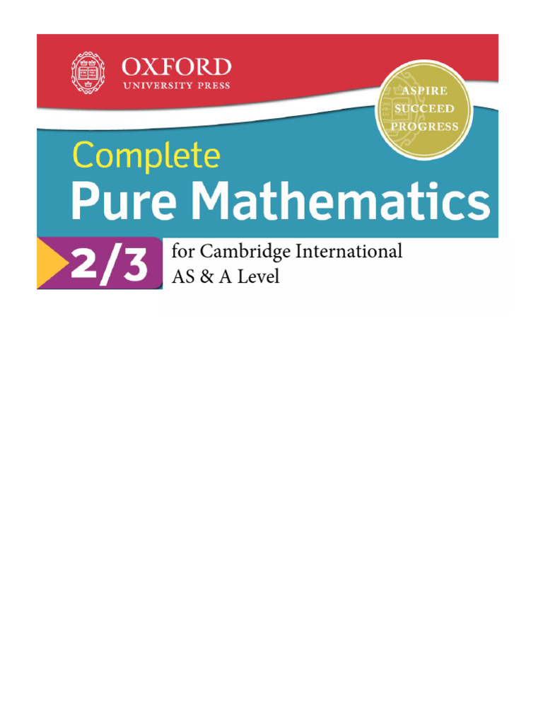 Complete Pure Mathematics for Cambridge International as & a Level 2-3 ...