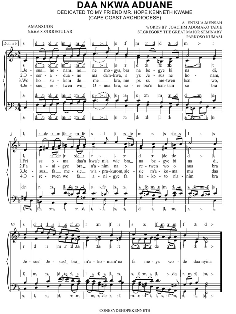 DA NKWA ADUANE - Full Score | PDF