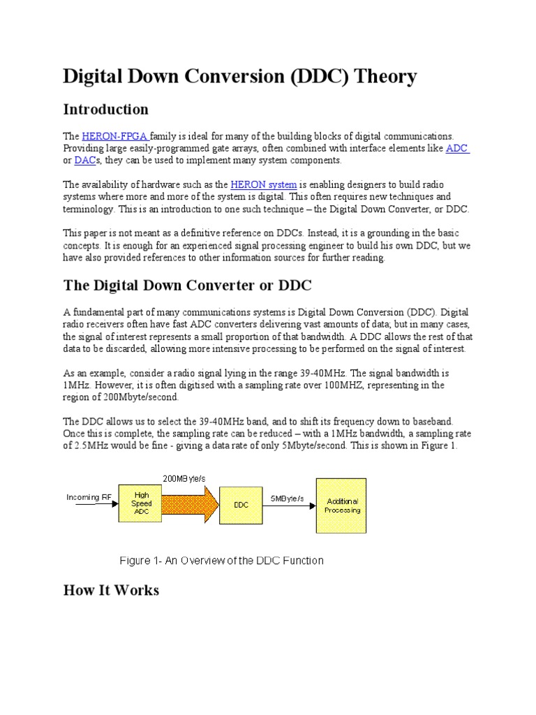 Digital Down Conversion | PDF