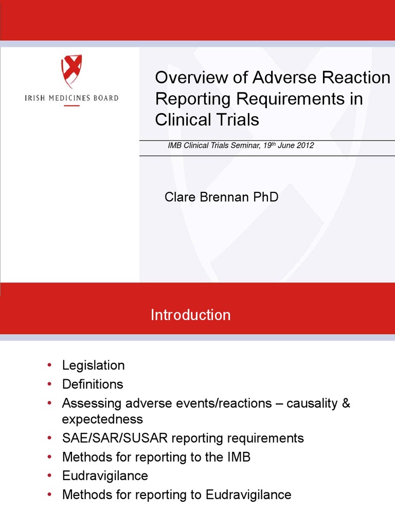 Adverse Reaction Reporting Requirements For Clinical Trials - Clare ...