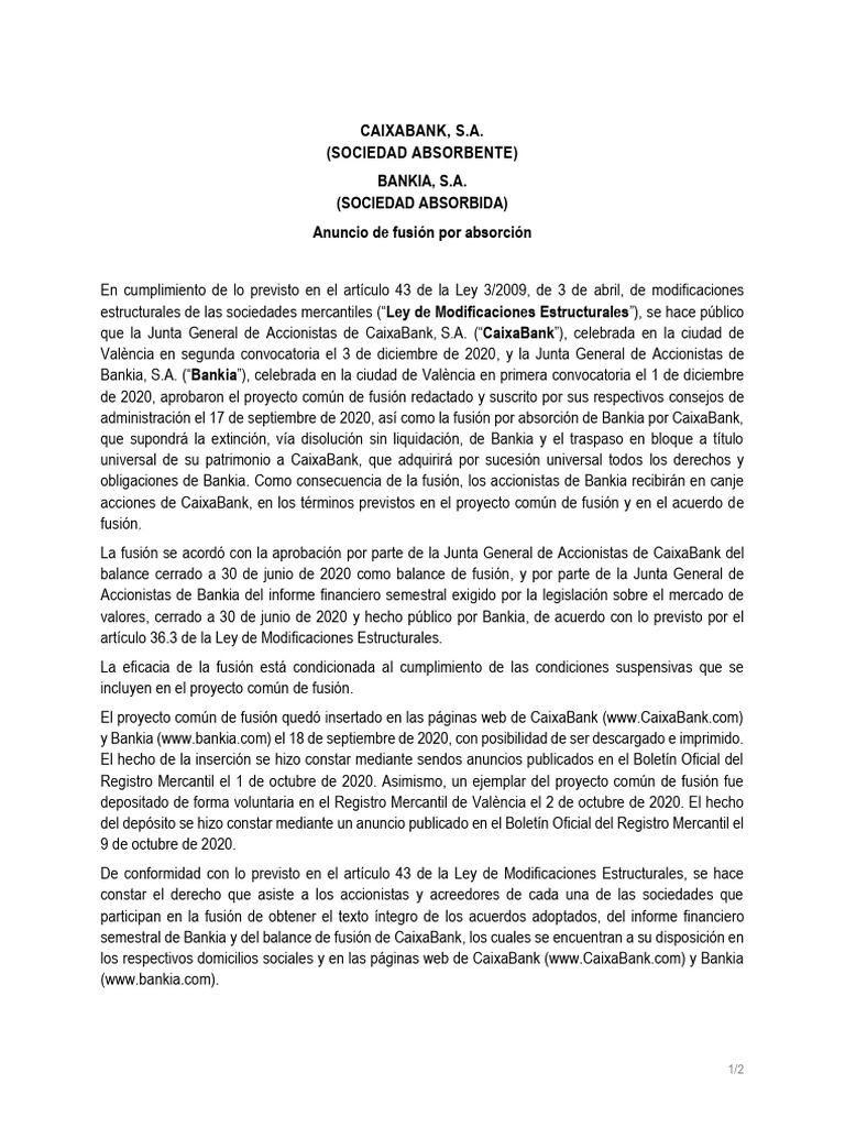 Anuncio Acuerdo Fusion Cast Rev Limpia | PDF
