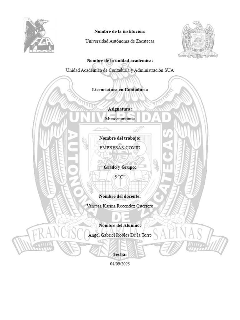 Angel Gabriel Robles de La Torre - Empresas Durante COVID 19 | PDF ...