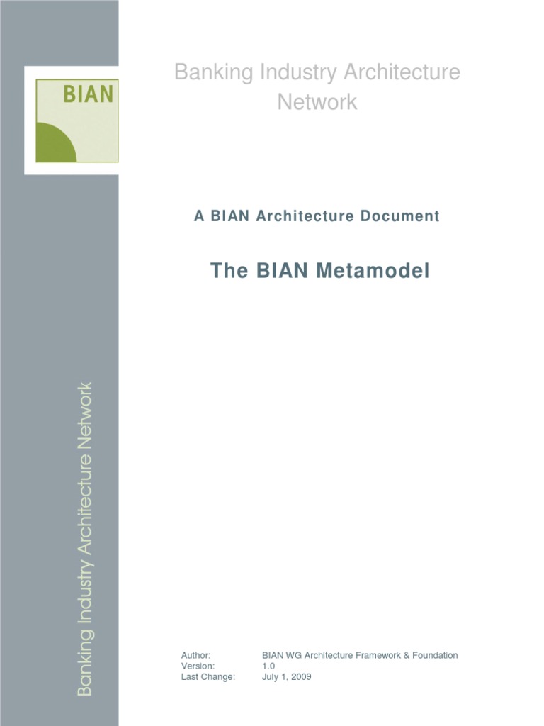 BIAN Metamodel v1 en | Download Free PDF | Unified Modeling Language | Conceptual Model