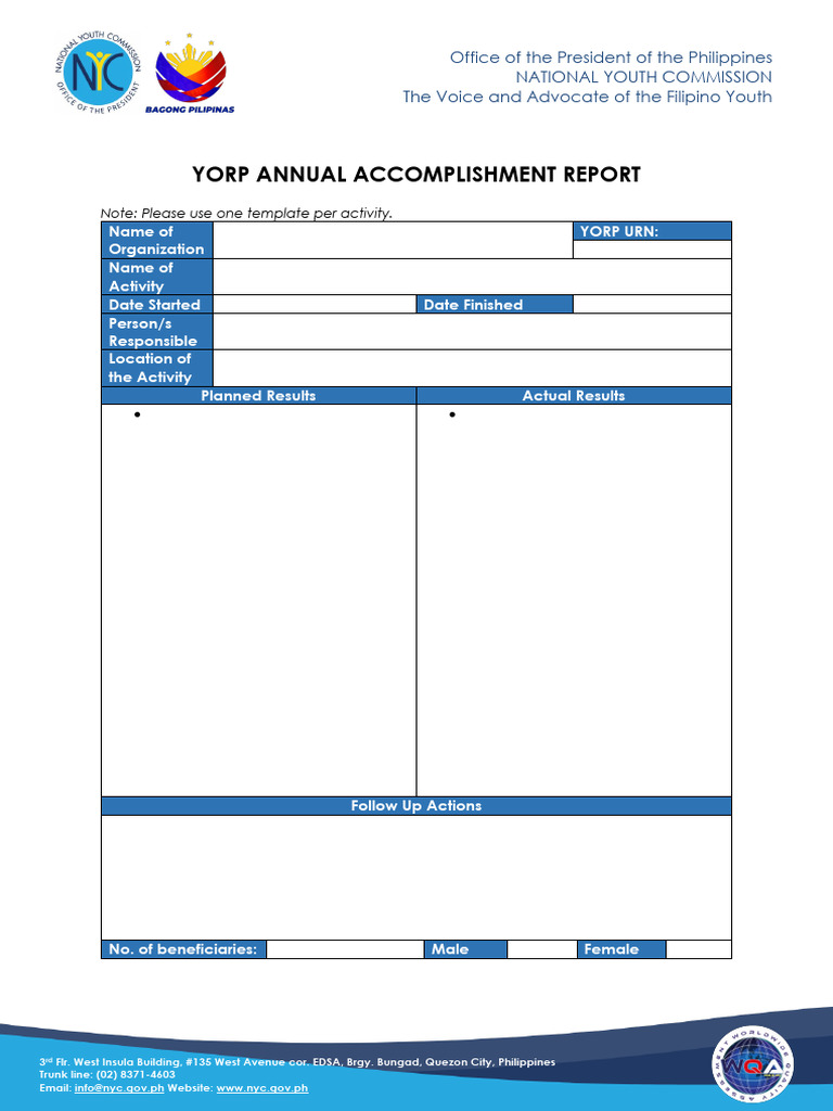 2025 YORP AR Template | PDF