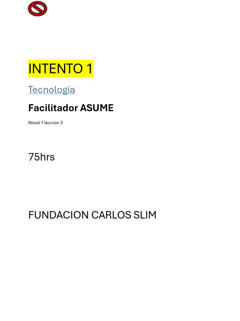 Facilitador Asume Nivel 1 Leccion 3 | PDF