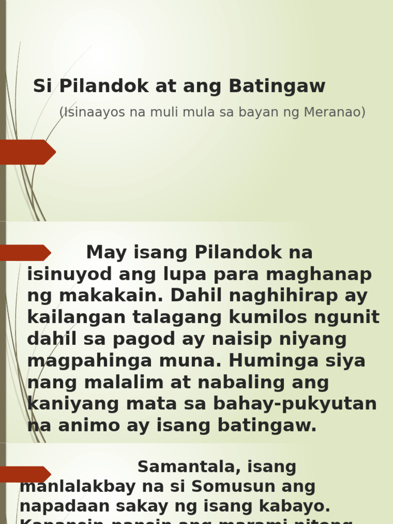 Si Pilandok at Ang Batingaw | PDF