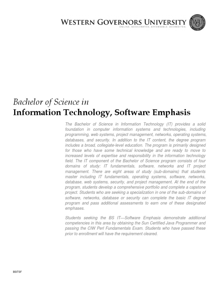 WGU BSIT Programs | Download Free PDF | Comp Tia | Computer Network