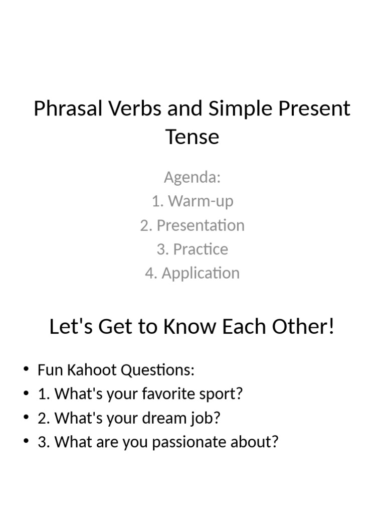 Lesson Plan Phrasal Verbs | PDF