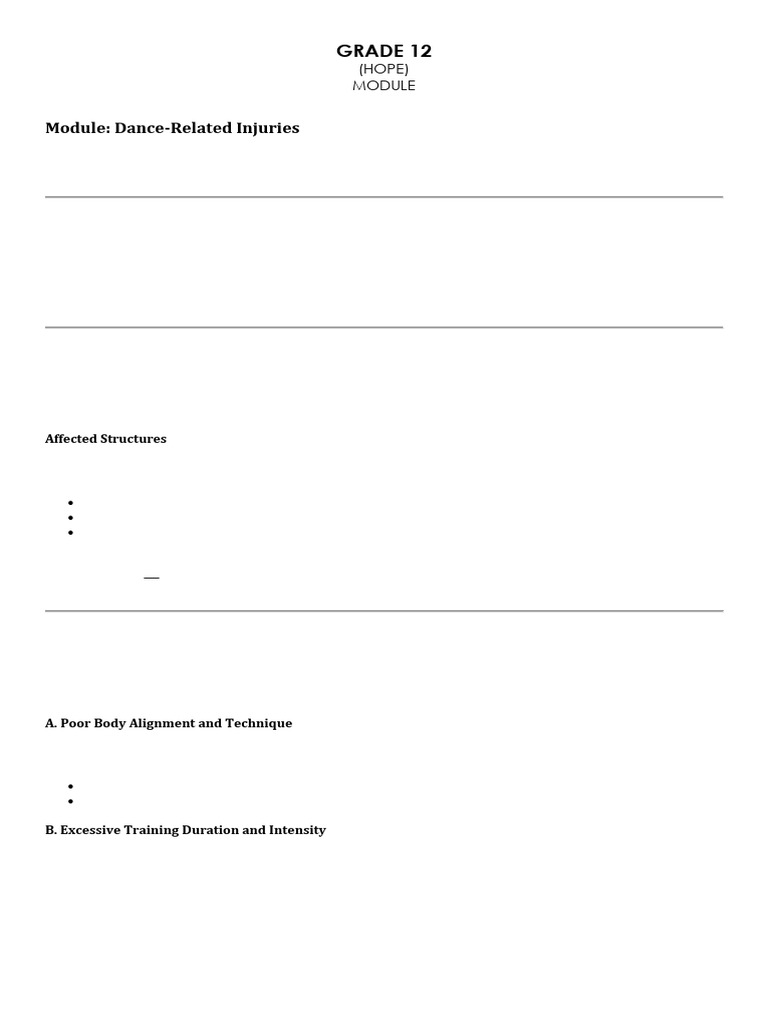 Hope Module 3 q3 | PDF | Dances | Foot