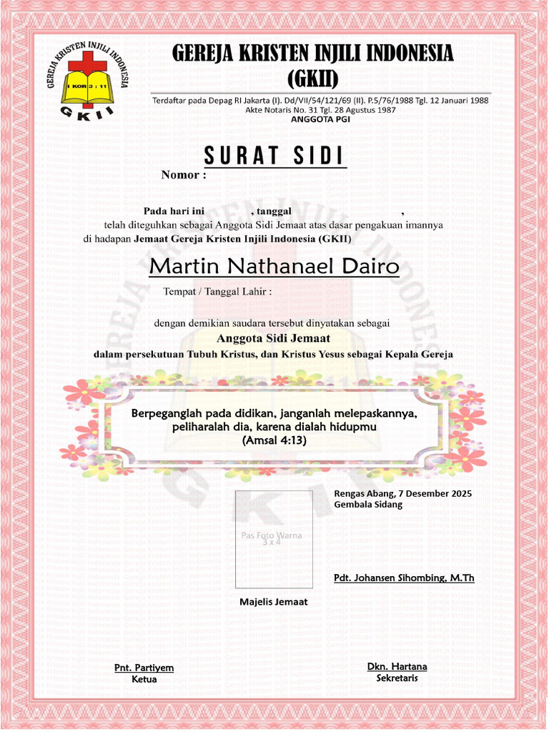 Master Surat SIDI Word 2023 | PDF