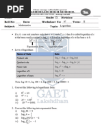 Grade 10 Logarithm Problems and Solutions | PDF | Logarithm | Functions ...