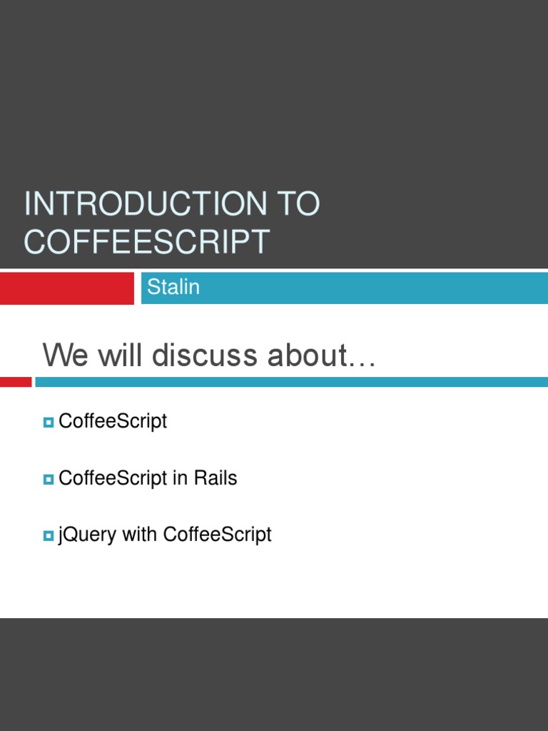 Introduction To CoffeeScript | PDF | Parameter (Computer Programming) | Java Script