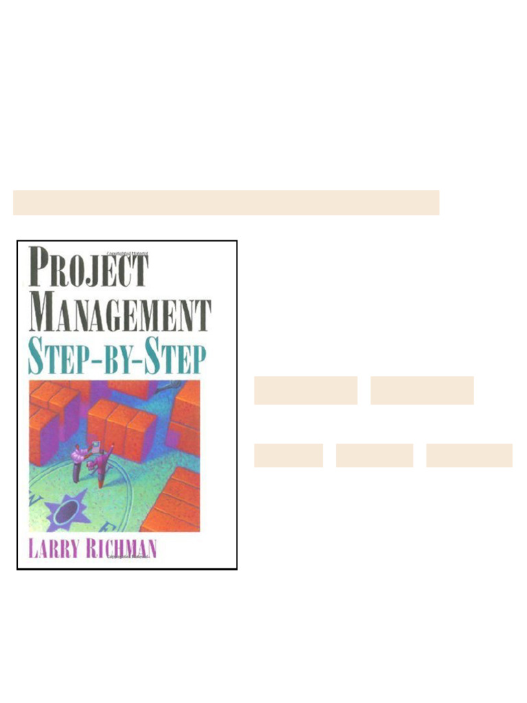 Project Management Step by Step 1st Edition Larry Richman Full Access ...