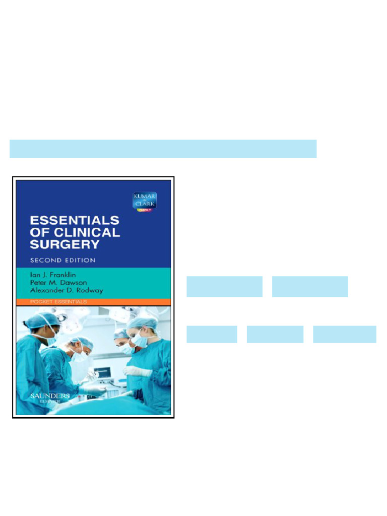 Essentials of clinical surgery 2nd Edition Ian J Franklin available all ...