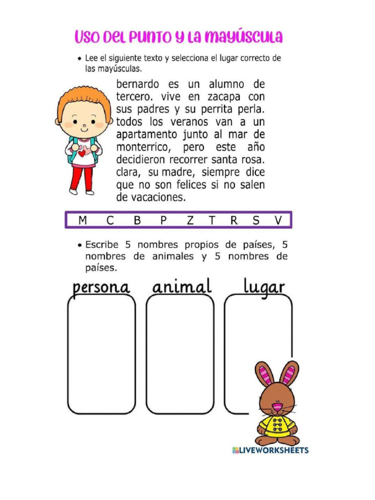 Uso Del Punto y La Mayuscula | PDF