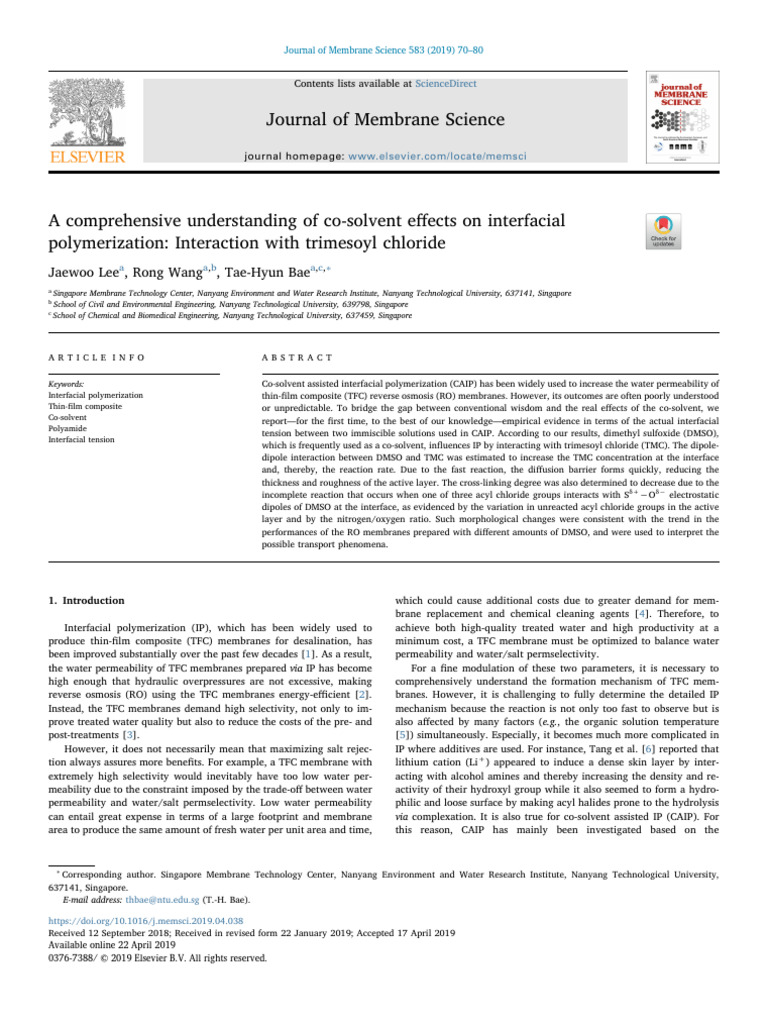 A Comprehensive Understanding of Co-solvent Effects on Interfacial ...