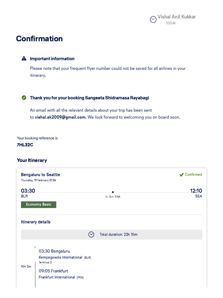 Confirmation | PDF | Airlines | Airliner