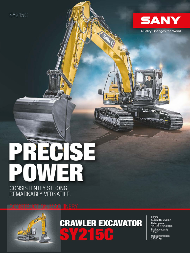 SY215C Brochure Web | PDF | Engines | Pump