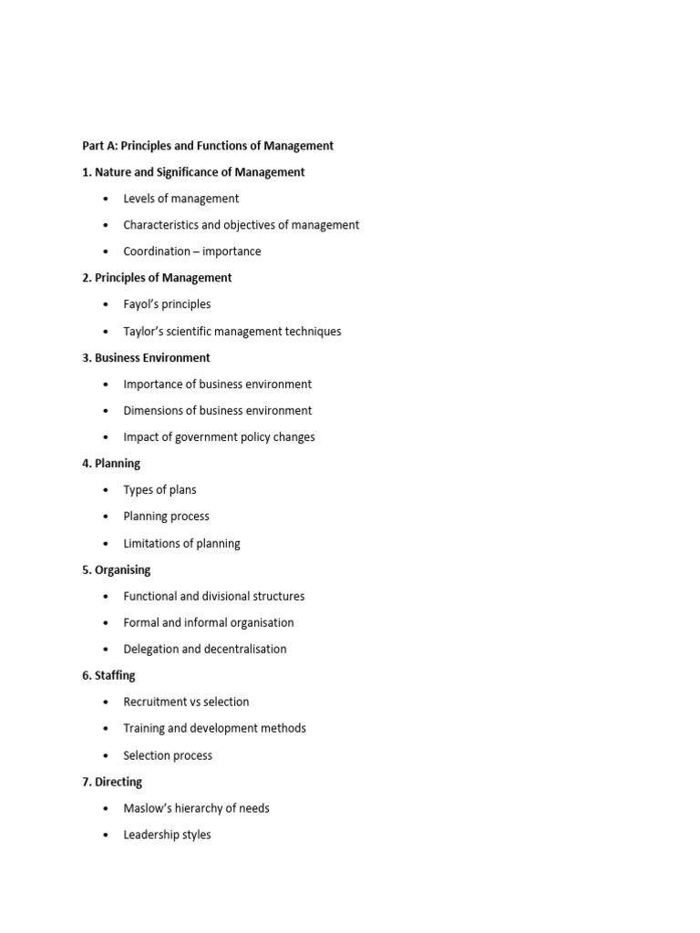 Topics Must Know for 12 Business Studies | PDF