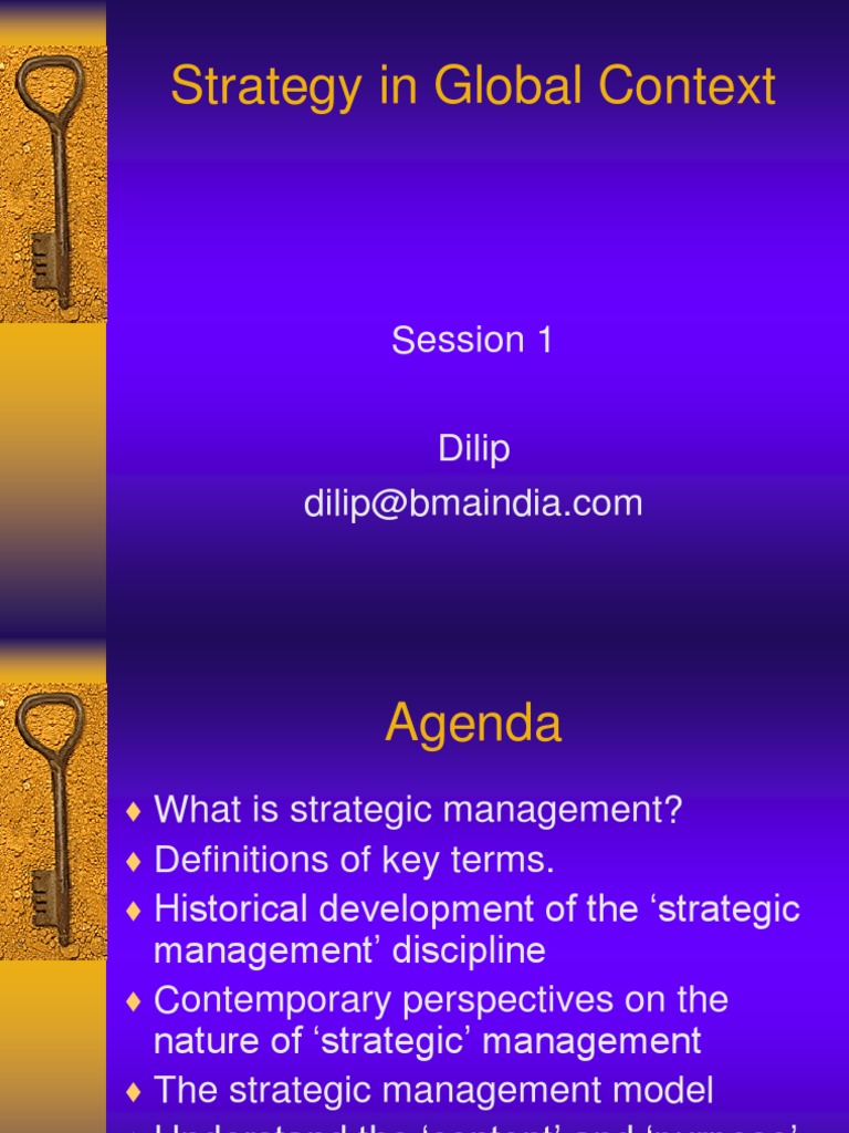 Strategy in Global Context: Session 1 | PDF | Strategic Management ...