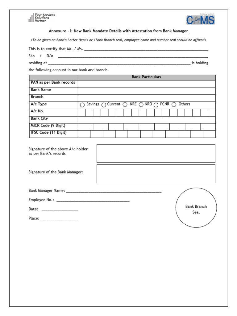 Annexure I Signature Attestation | PDF