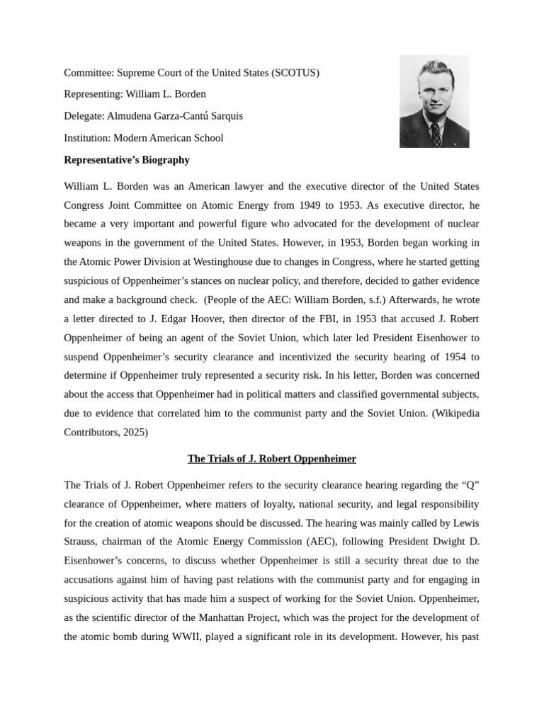 Official Position Paper Borden MUNUPP. 1 | PDF