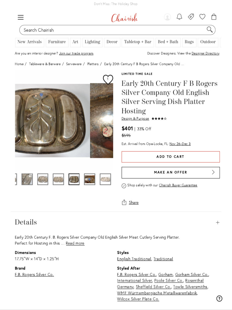 Early 20th Century F B Rogers Silver Company Old English Silver | PDF ...