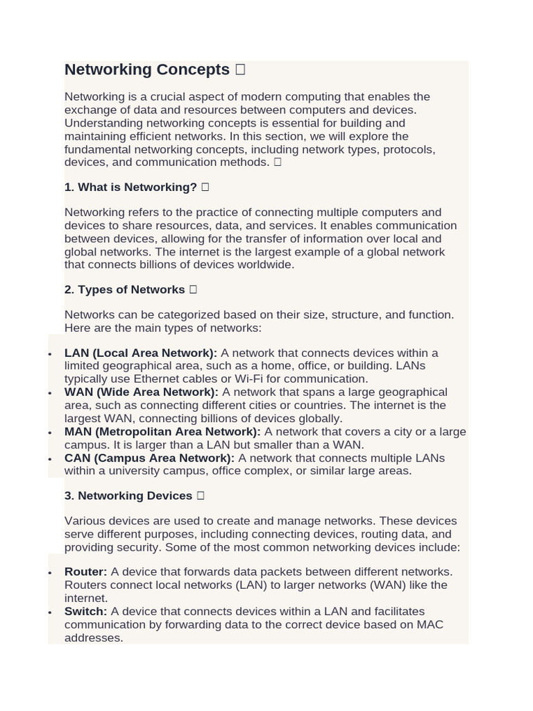 Networking Concepts ? | PDF | Proxy Server | Computer Network