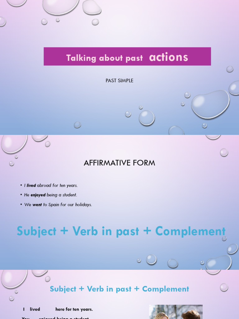 Past Simple - Material Used in Class | PDF | Morphology | Semantic Units